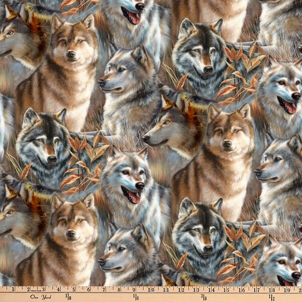 Wolf Fabric Panel - Etsy
