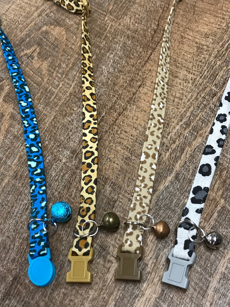 Cat Skins Leopard Prints Cat Collar With Safety Breakaway Buckle and ...