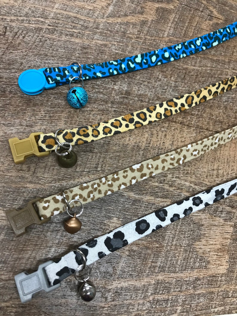 Cat Skins Leopard Prints Cat Collar With Safety Breakaway Buckle and ...