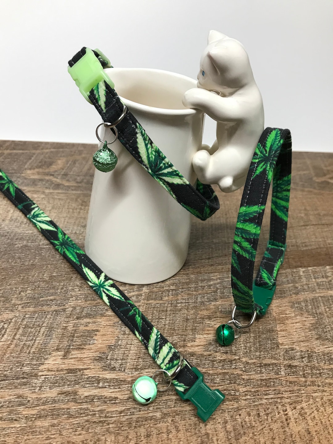 Cannabis Weed Pot Marijuana CBD Hemp 420 Cat Collar With Safety ...