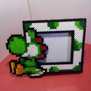 Super Mario Brothers Yoshi Perler Bead Picture Frame Etsy México