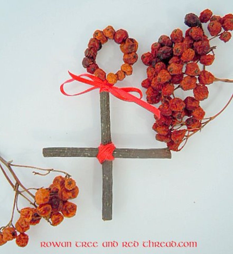 Magical Rowan Cross Charm for Protection and Good Luck. Safety - Etsy