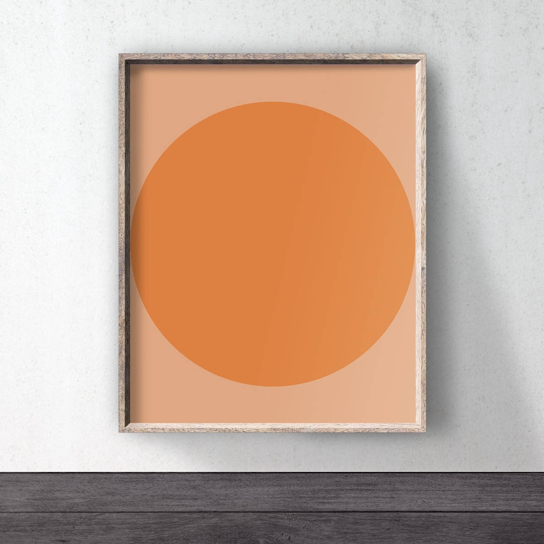 Orange Abstract Print, Circle Downloadable Print, Abstract Poster ...