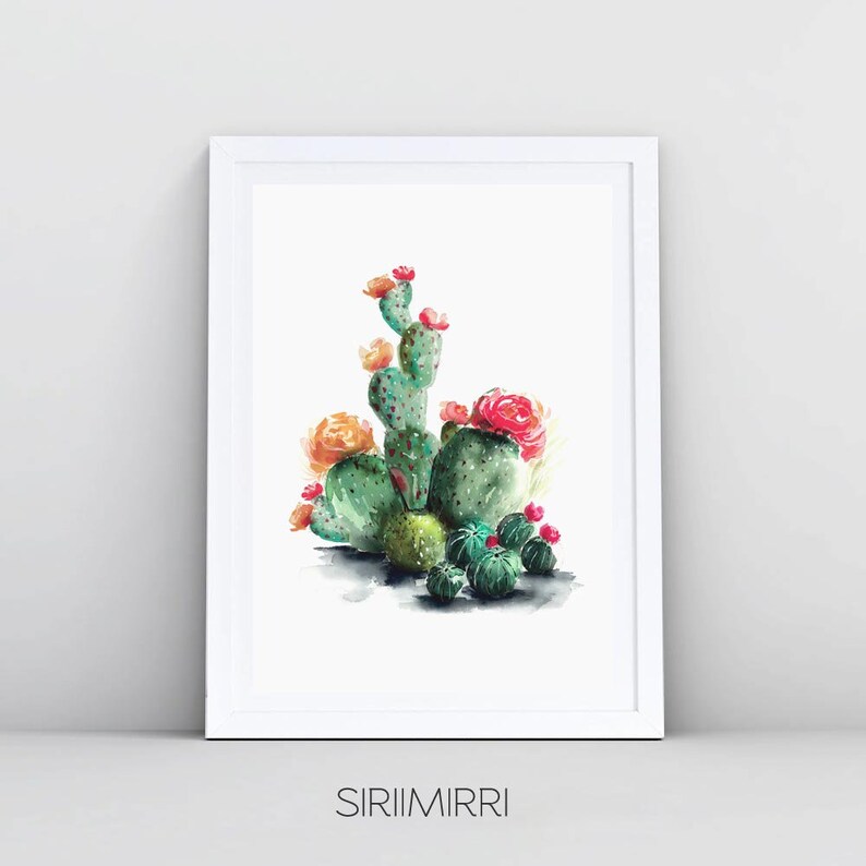 Cactus Print Cactus Wall Art Decor Succulent Print Cactus | Etsy