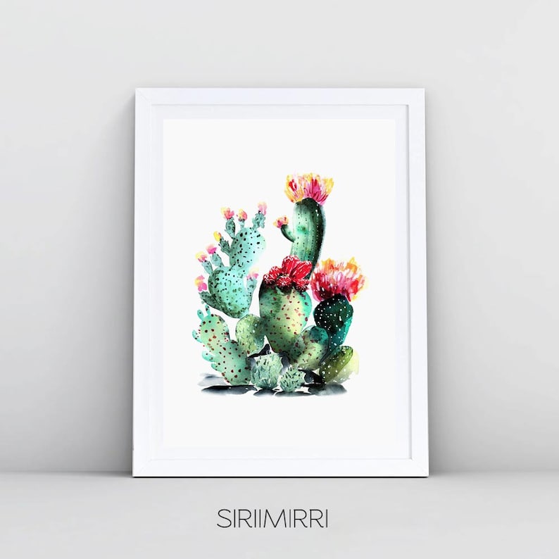 Cactus Print Cactus Wall Art Decor Succulent Print Cactus | Etsy