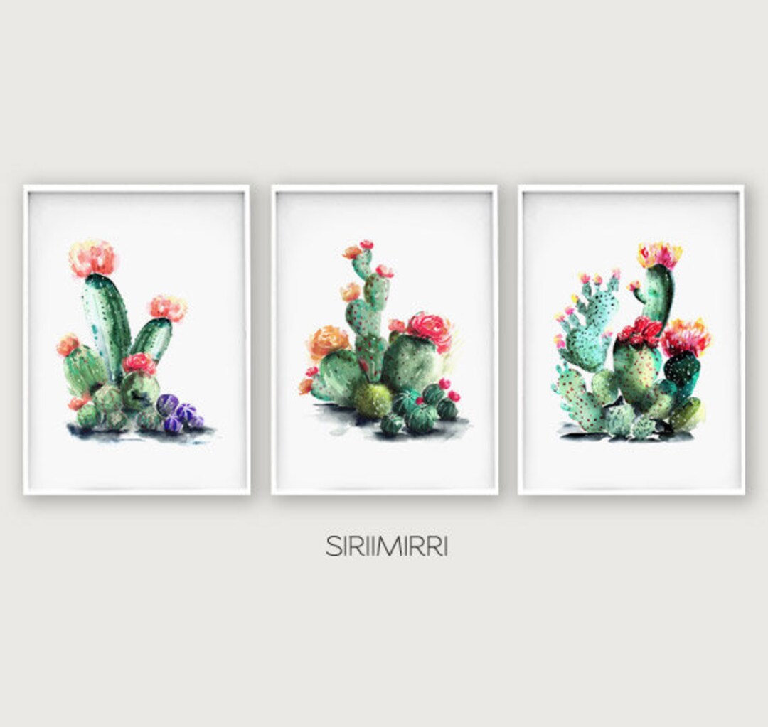 Cactus Print Cactus Wall Art Decor Succulent Print Cactus - Etsy