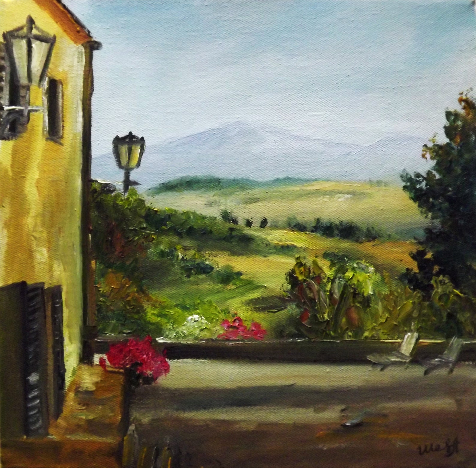 Italian Street Scene Paintings Custom Oil Painting Wall Art - Etsy