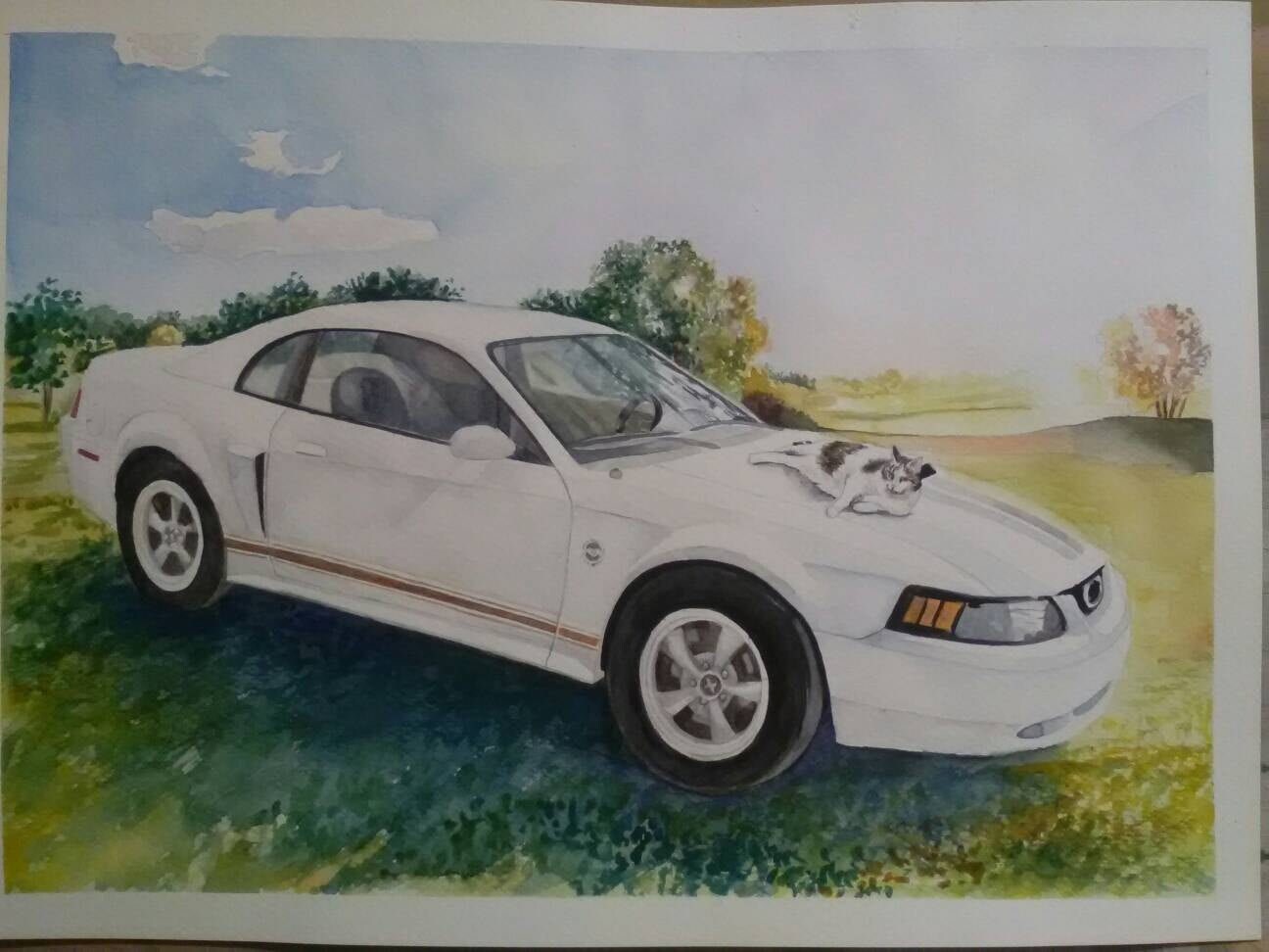 Car Watercolor Hand Drawn Car Portrait From Photo - Etsy Canada