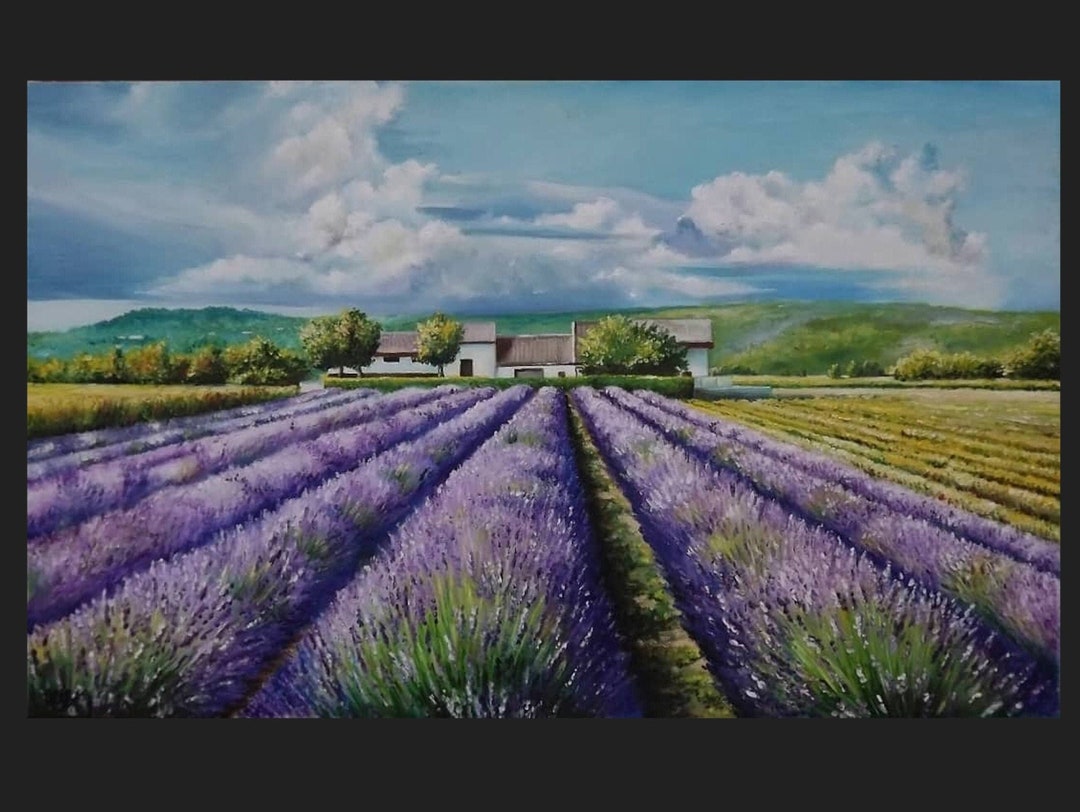 Provence France Landscape Lavender Canvas Art Custom - Etsy