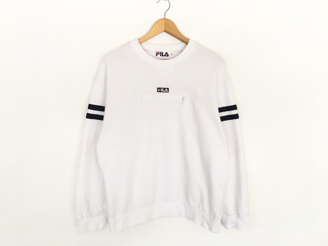 Vintage Fila Small Logo Spellout Embroidery Pullover Jumper - Etsy