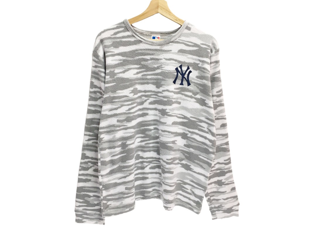 NY New York Camo MLB Major League Baseball Embroidery Sweater ...