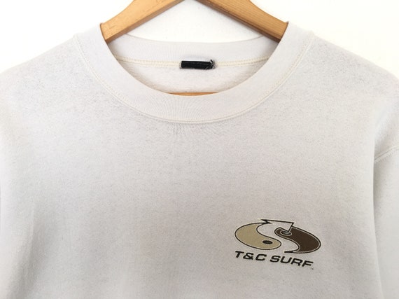 Vintage 90s T&C Surf Designs Surfboards Spellout Pull… - Gem