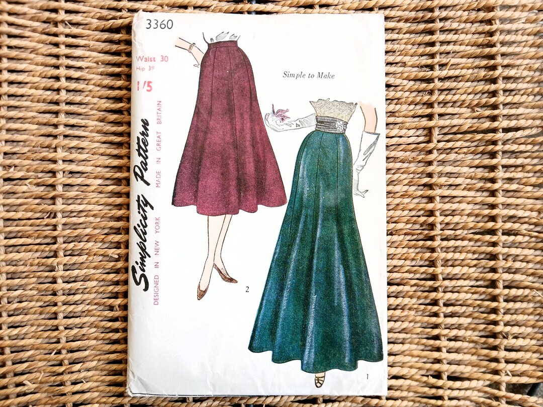 Rare Factory Folded 1950s Vintage Simplicity Sewing Pattern 3360 Smart ...