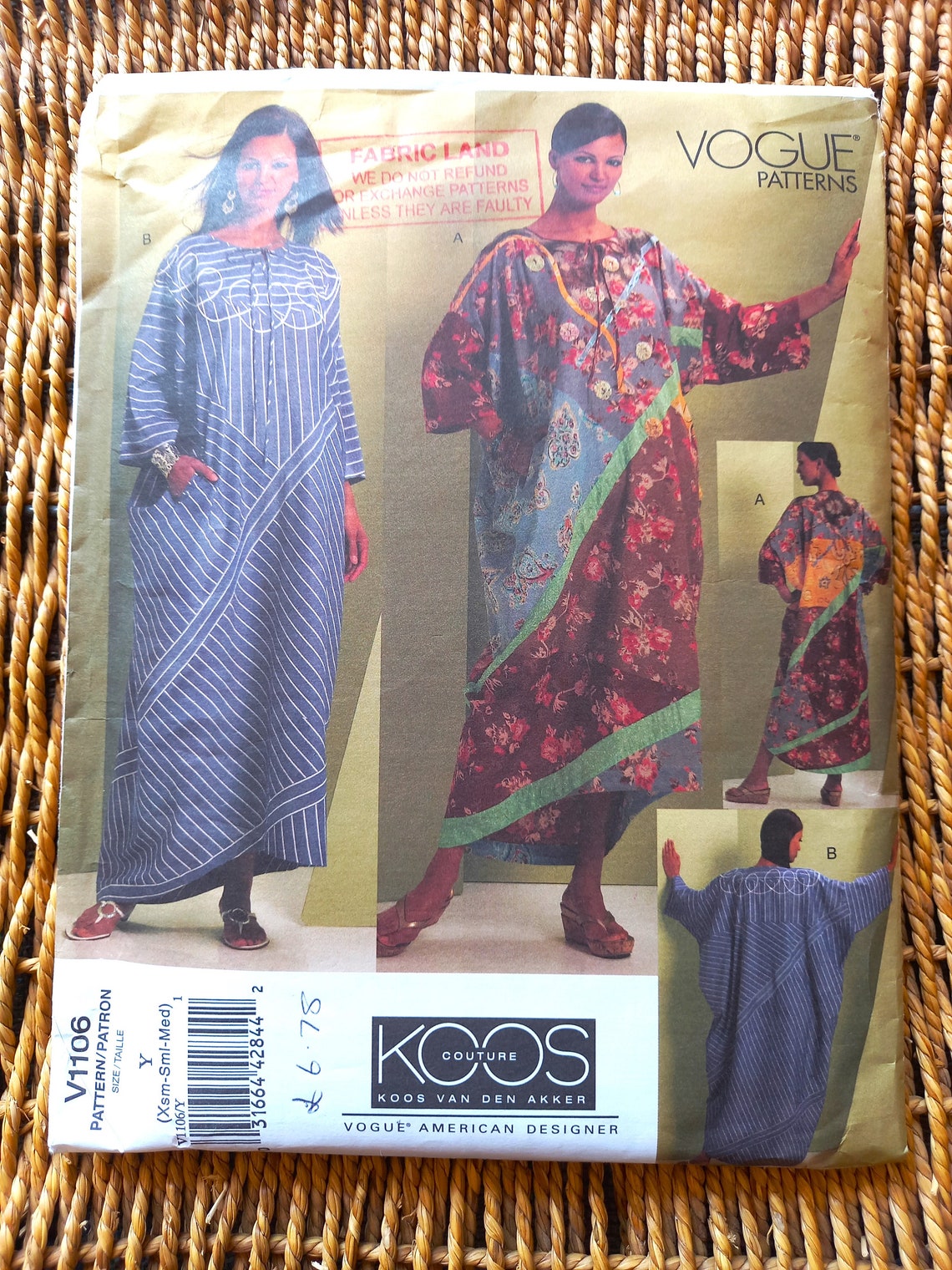Rare Uncut Vogue Designer Sewing Pattern V1146 Size XS Medium KOOS ...