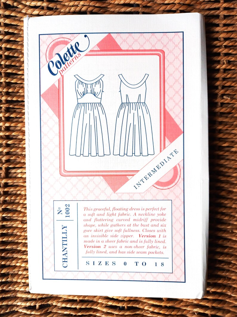 Uncut Colette Sewing Pattern 1002 Chantilly Dress Vintage Style ...