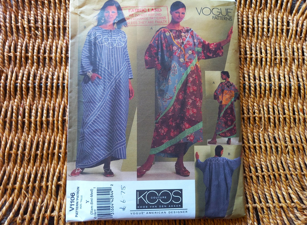 Rare Uncut Vogue Designer Sewing Pattern V1146 Size XS Medium KOOS ...