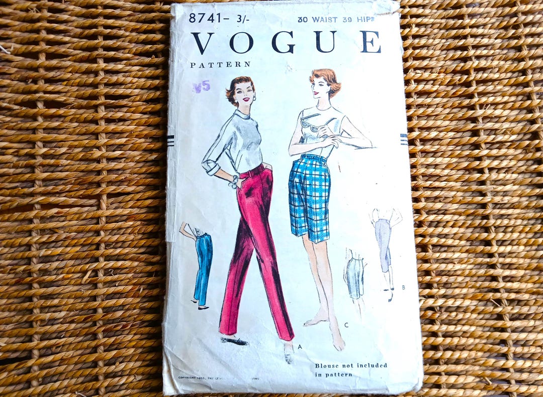 1950s Vintage Vogue Sewing Pattern 8741 Smart Straight Tailored ...