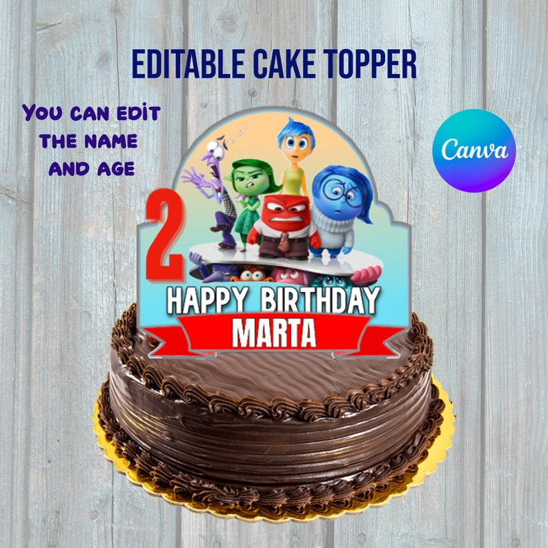 Inside Out 2 Birthday Package, Set of Birthday Banner, Invitation ...