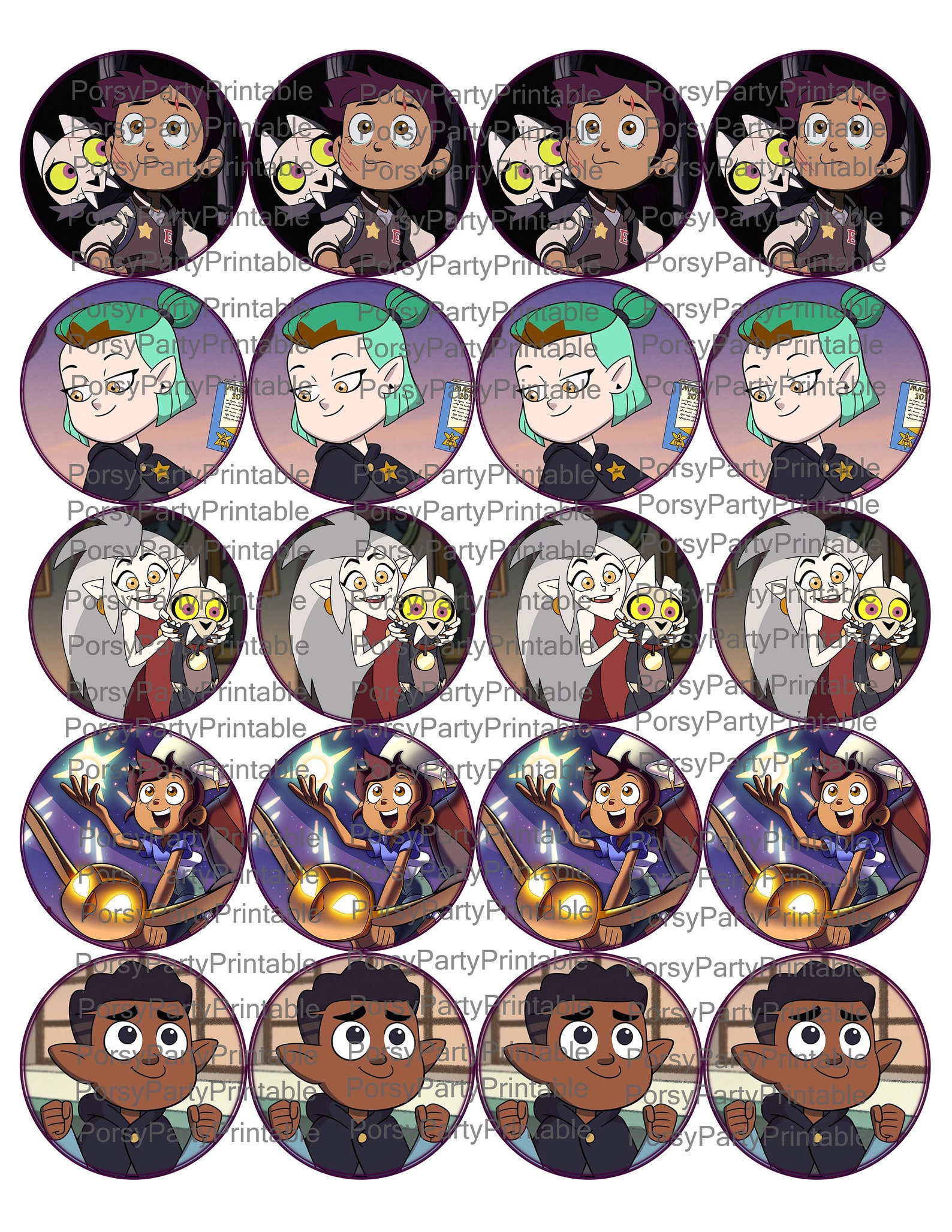 Owl House Birthday Party Cupcake Toppers, Party Supplies, Decoration ...