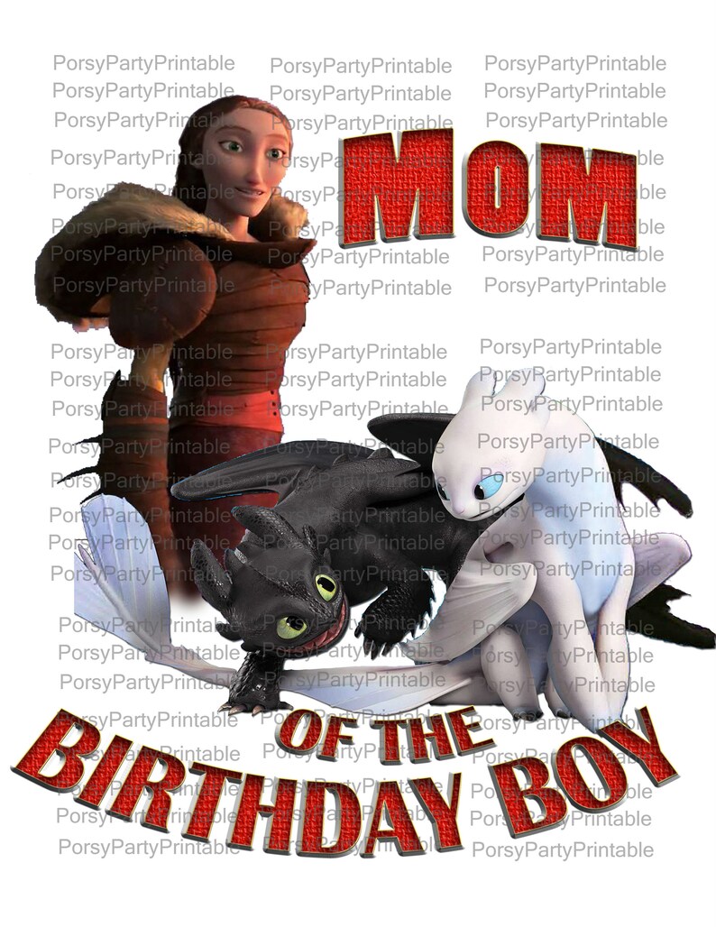 Toothless Iron on Transfer Images: How to Train Your Dragon Birthday ...