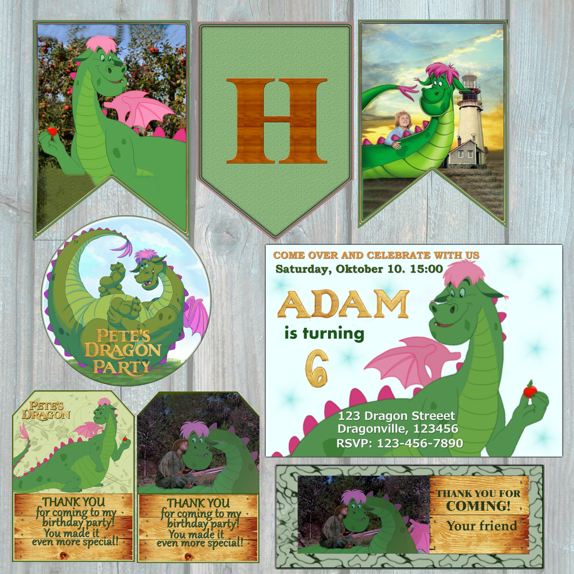 How to Train Your Dragon Birthday Invitation, Thank You Cards - Etsy