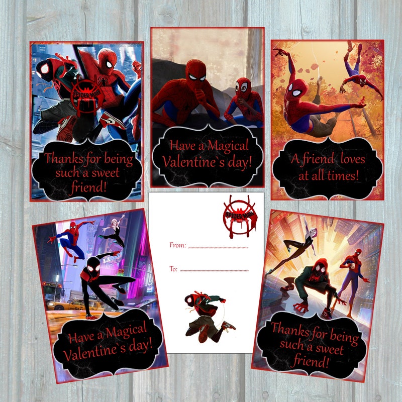 Spiderman Valentine Card - Etsy