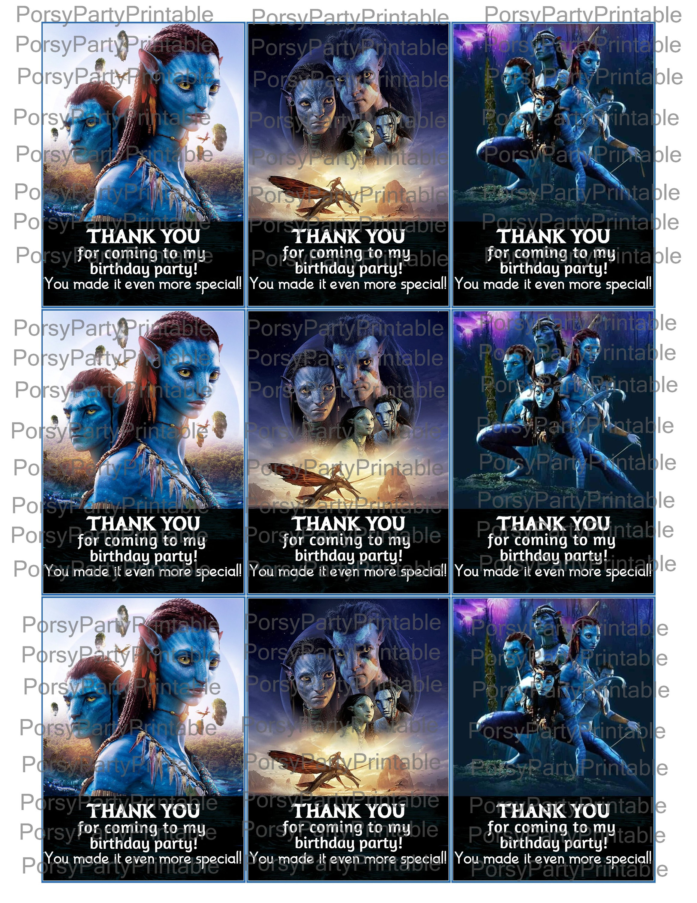 Avatar the Way of Water Invitation With Picture, Thank You Cards - Etsy