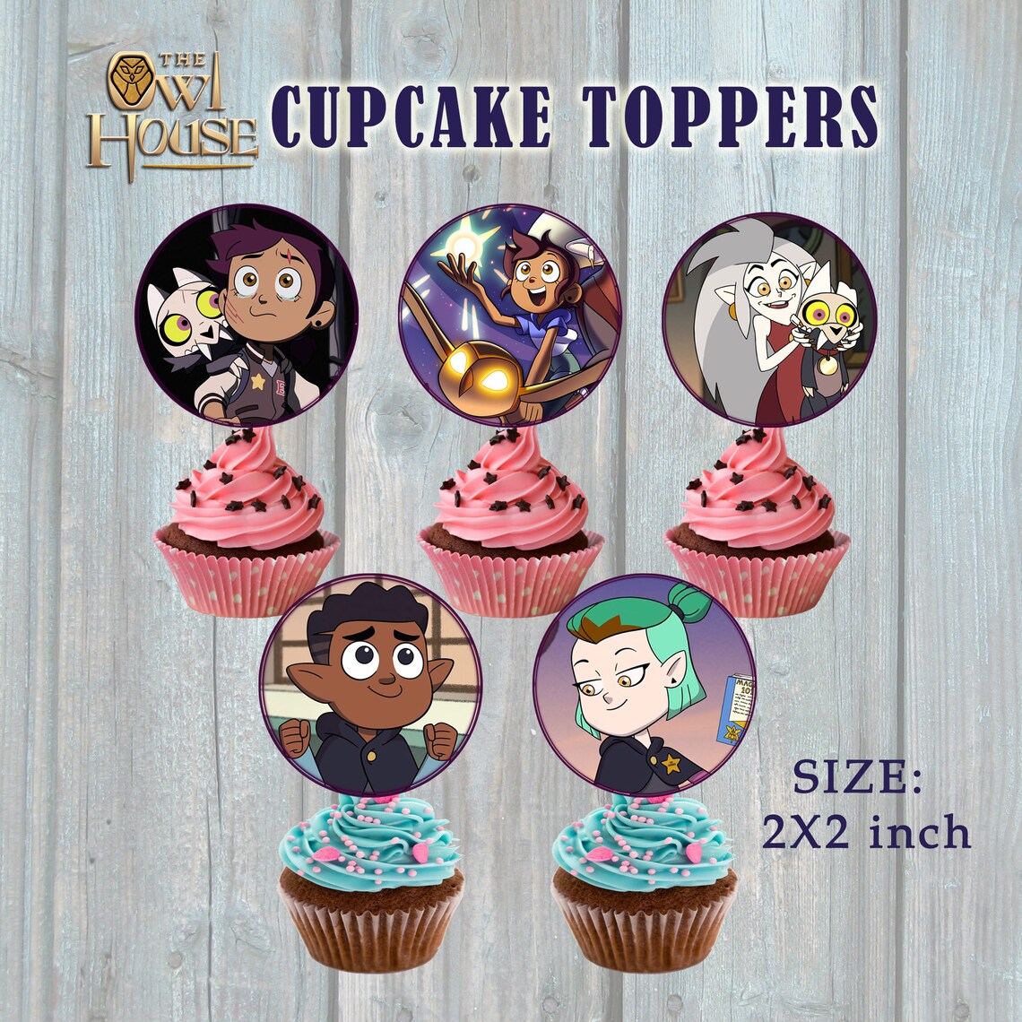 Owl House Birthday Party Cupcake Toppers, Party Supplies, Decoration ...