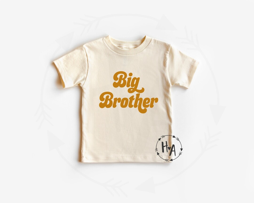 Retro Big Brother Shirt, Big Brother Announcement Shirt, Cursive Big ...