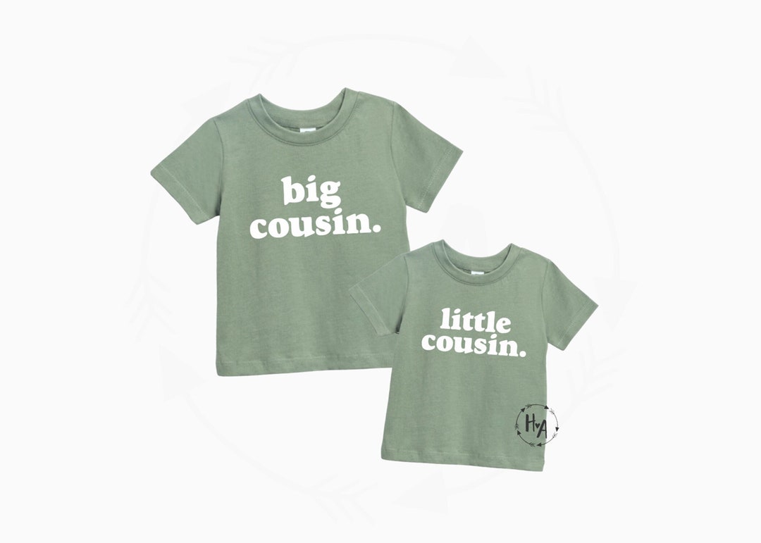 Big Cousin Little Cousin Shirts, Matching Cousin T-shirts, Organic Cotton Cousin Shirt, Gender ...