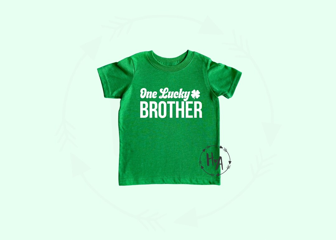 One Lucky Brother Tshirt,big Brother St. Patricks Day Shirt,st. Pattys ...
