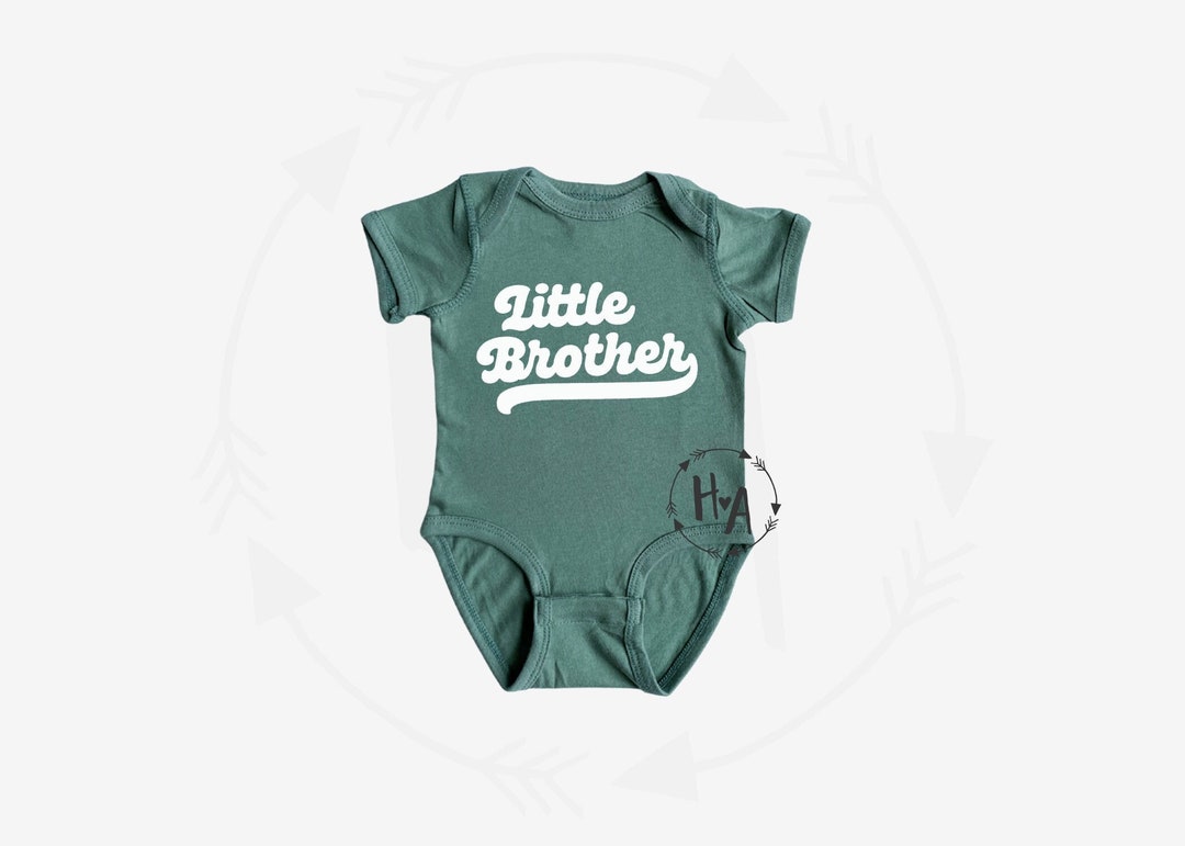 Retro Little Brother Bodysuit, Little Brother Announcement, Baby Boy ...