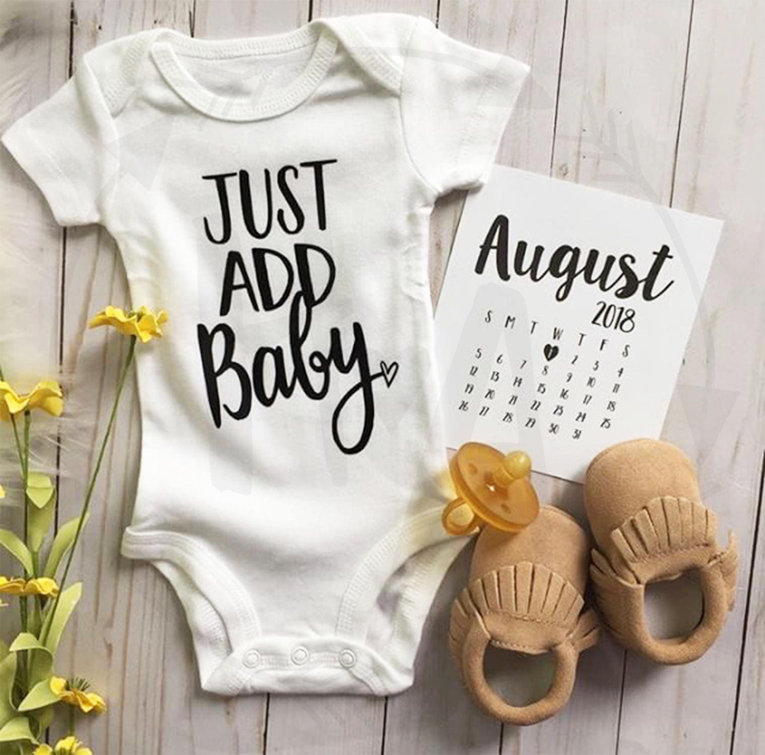 Just Add Baby Baby Announcement Onesie®/bodysuit/pregnancy - Etsy