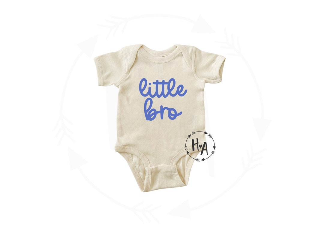 Cursive Little Bro Onesie®,little Brother Announcement,cute Little ...