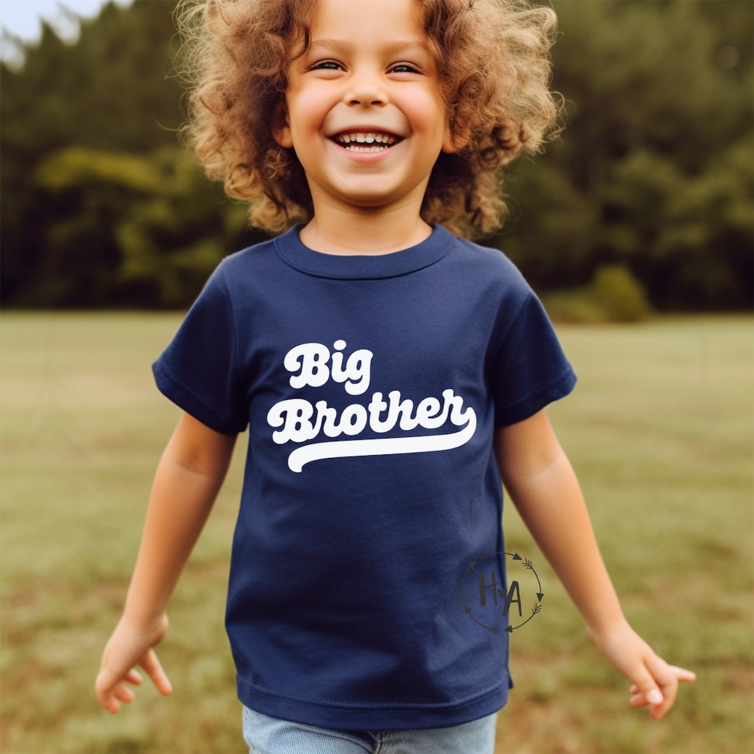 Cursive Big Brother Shirt, Big Brother Announcement Shirt, New Brother ...