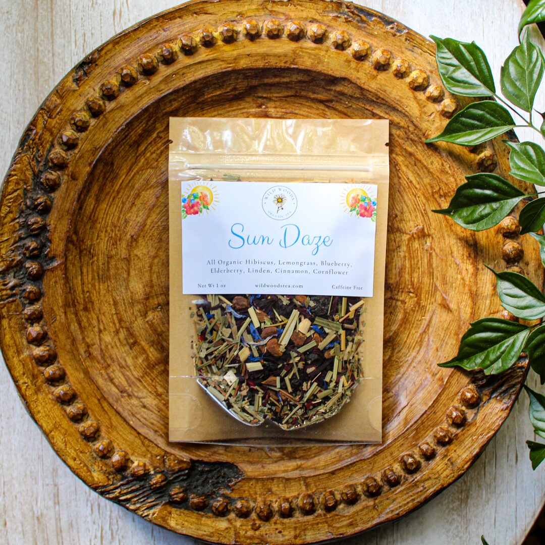 Sun Daze Organic Loose Leaf Tea Summer Collection Hibiscus & Blueberry ...