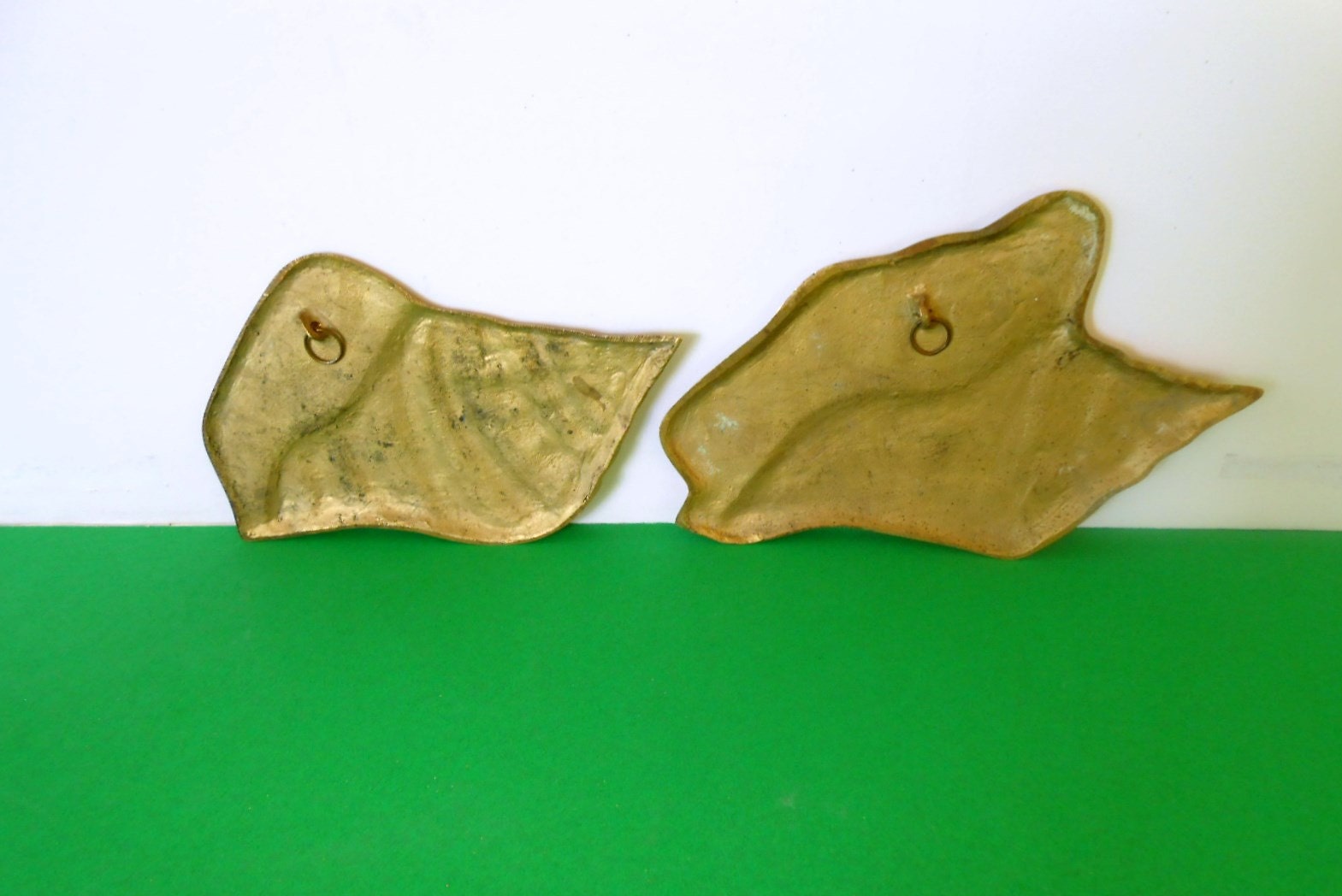 Set of 2 Brass Seashells Plaqueshell Wall Decoration Shell | Etsy