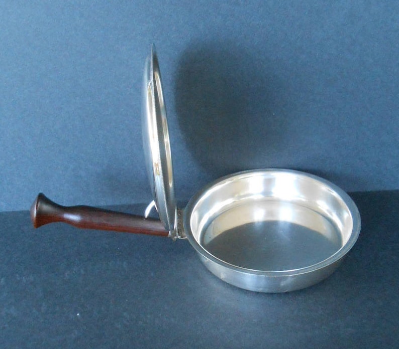 Vintage Sheffield Silver Plated Silent Butler Pan With Wooden - Etsy