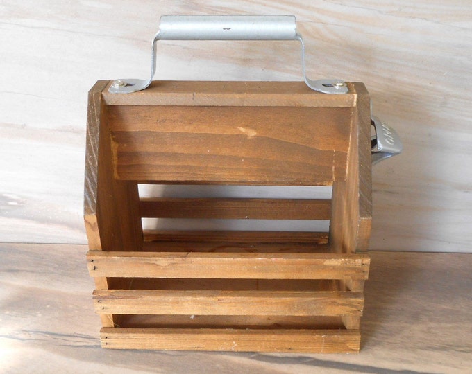 Wooden Beer Carrierwith Metal Handle and Bottle Openerbeer - Etsy