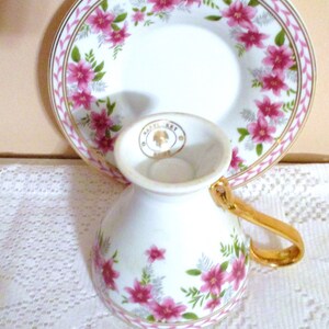 Vintage Nantucket Home Porcelain Tea Cup and Saucer,gold Handle and Rim ...