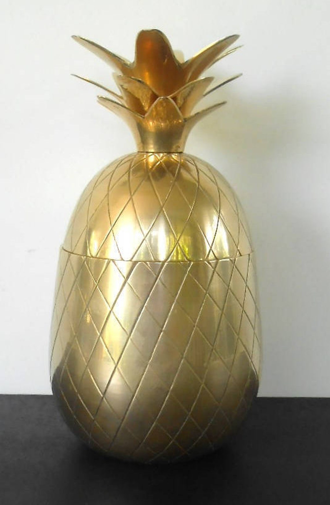Vintage Solid Brass Pineapple Container 8 Brass | Etsy