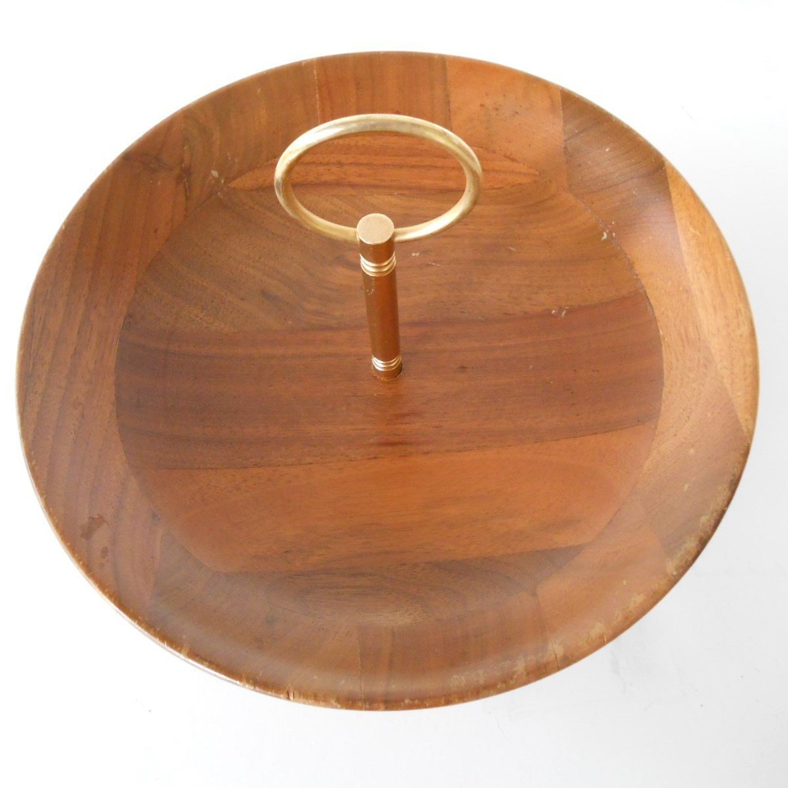 Vintage Rustic Wooden Tray Footed Tray With Brass Handles - Etsy