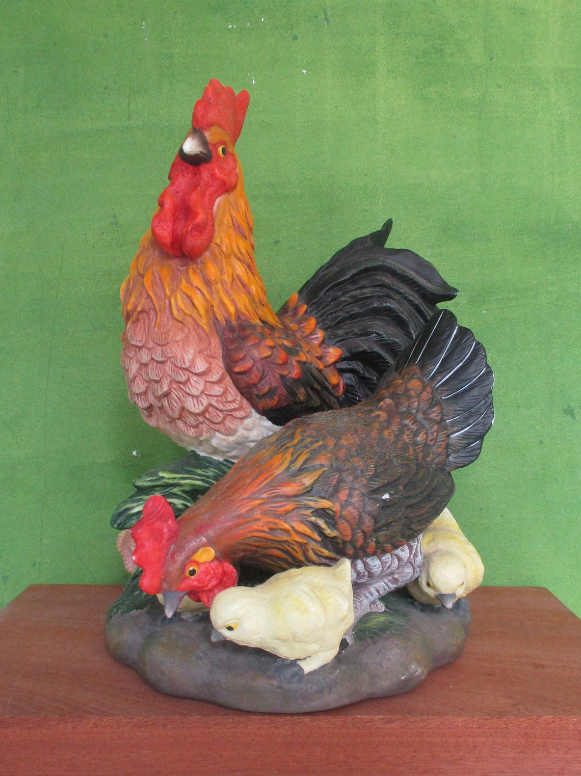 Vintage Ceramic Rooster Familyvintage Kitchen Decormade by - Etsy