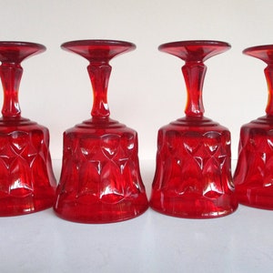 Vintage Ruby Red Glass Goblets,4 four Noritake Perspective 8 Oz Wine ...