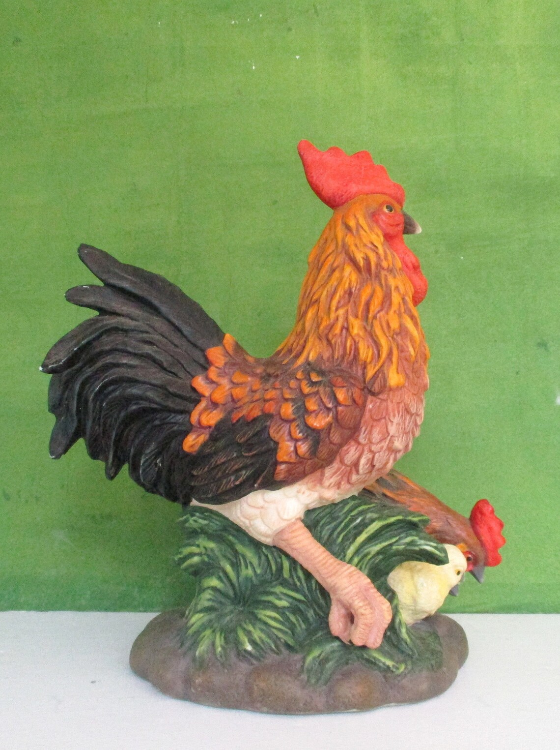 Vintage Ceramic Rooster FamilyVintage Kitchen DecorMade by | Etsy