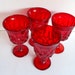 Vintage Ruby Red Glass Goblets,4 four Noritake Perspective 8 Oz Wine ...