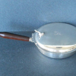 Vintage Sheffield Silver Plated Silent Butler Pan With Wooden Handle ...