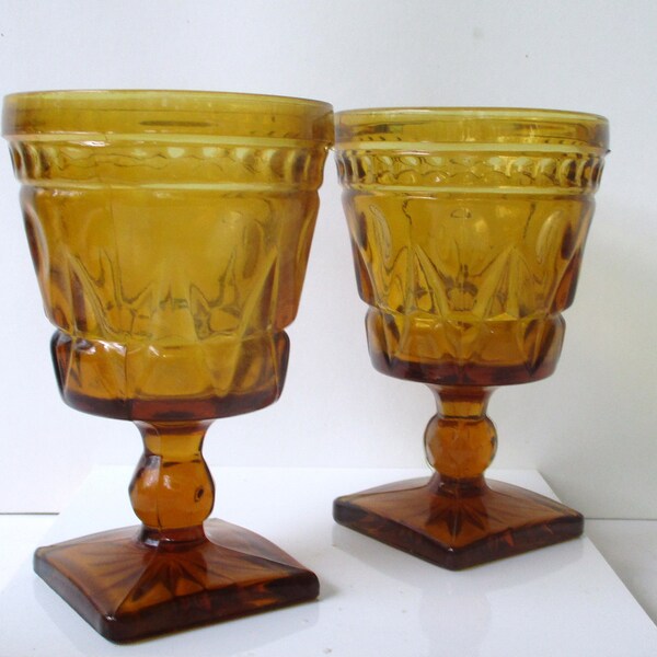 Amber Goblets - Etsy