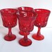 Vintage Ruby Red Glass Goblets,4 four Noritake Perspective 8 Oz Wine ...