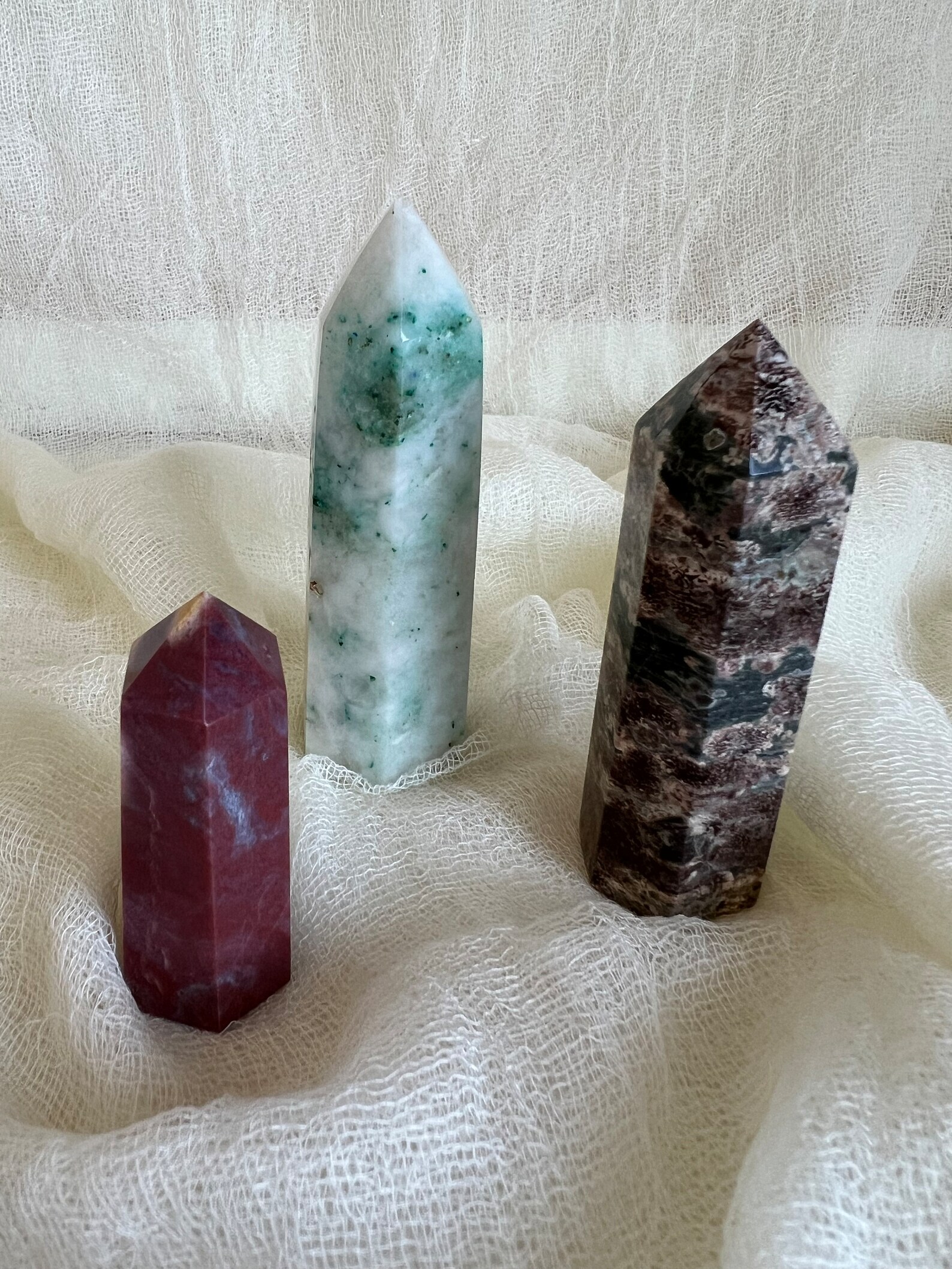 Phoenix Stone, Rhyolite Green Sakura Jasper, Ocean Jasper Crystal ...